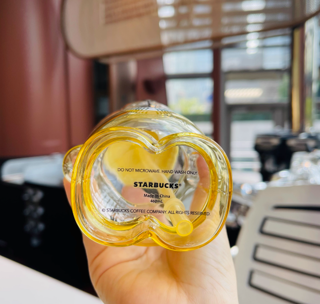 2025 Starbucks Lemon Bear Glass 16oz Tumbler Cute 3D Bear w/Lemon Headpiece/Hat | eBay