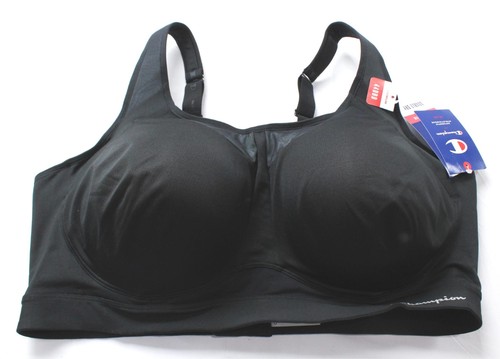 Champion Women Motion Control Script Logo Padded Sports Bra CL8 Black ...
