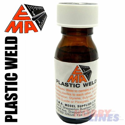 Plastic Weld styrene Cement EMA 57ml bottle Ideal for Plastruct ...