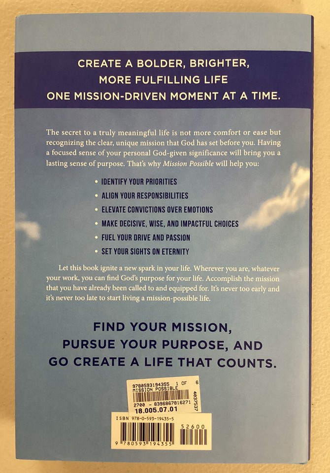 Tim Tebow Book Mission Impossible HCB Football Gators Heisman Broncos ...