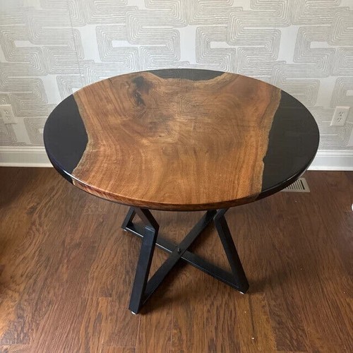 48" Round Epoxy Dining Table Top - Epoxy Resin Finish - Artistic ...