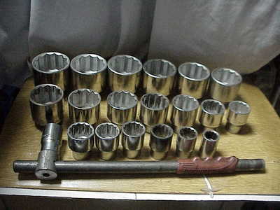 LARGE HUGE 21 PIECE SOCKET SET OVER 2INCHES AND DOWN | eBay