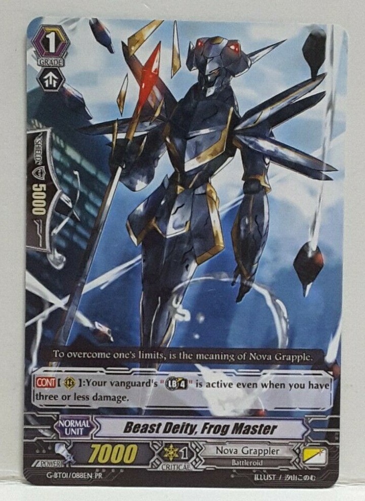 Cardfight Vanguard Beast Deity, Frog Master G-BT01/088EN PR Nova ...