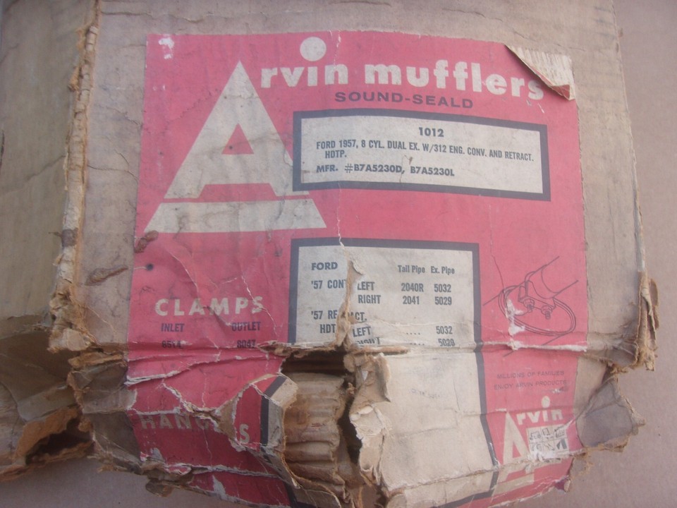 1957 57 Ford Fairlane Sunliner Skyliner NORS Arvin Muffler | eBay