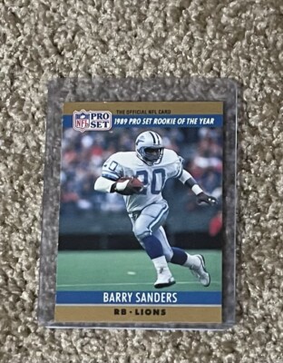 Barry Sanders RB Lions 1989 Pro Set Rookie Of The Year The Official NFL ...