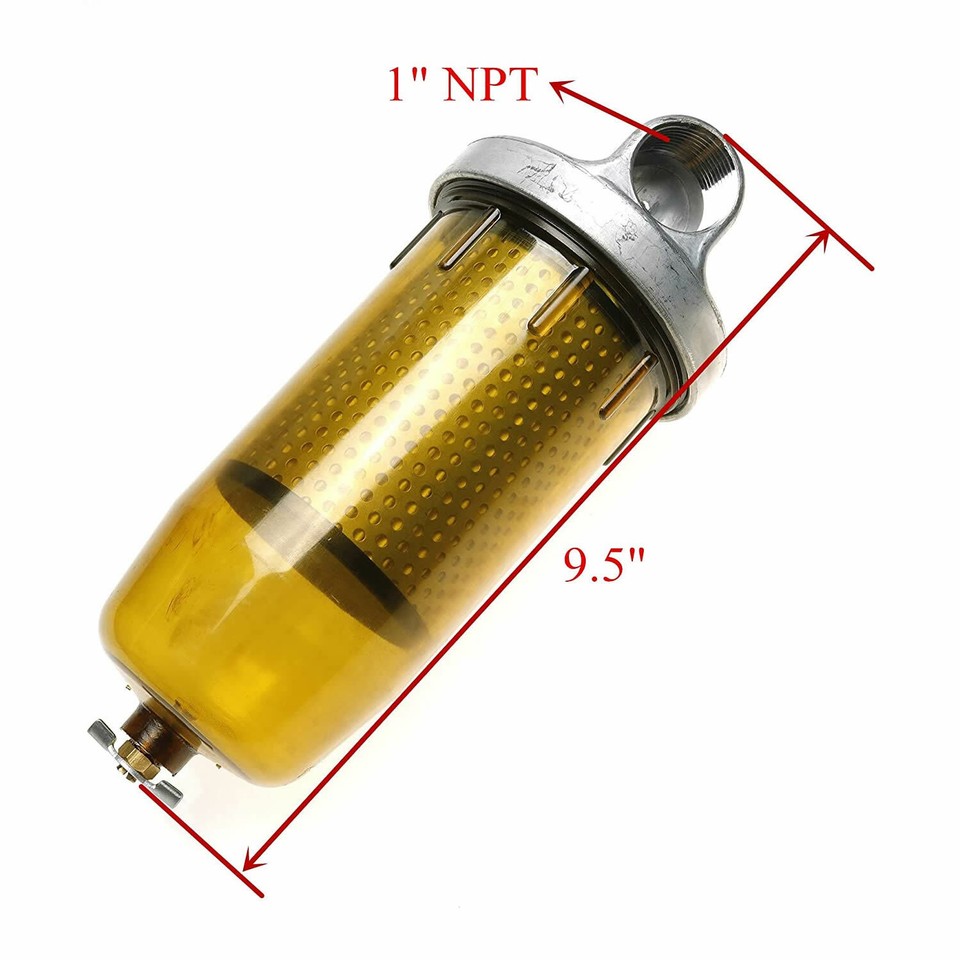 2 pcs For GOLDENROD 496 Bowl Water-Block Fuel Tank Filter with 1" NPT ...