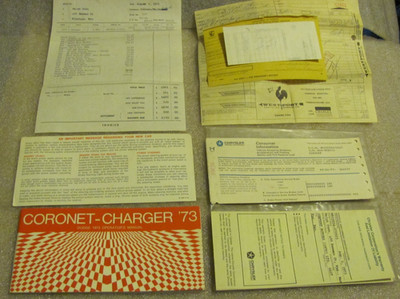 1973 Dodge Charger Owners Operators Manual Package Set Genuine Original ...