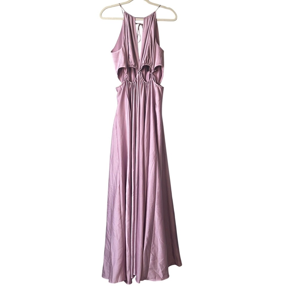 Gianni Bini Halter Maxi Dress Cutout Formal Gown Party Dress Size 8 | eBay