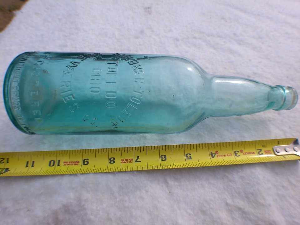 HUEBNER TOLEDO BREWERIES CO . TOLEDO OHIO REGISTERED BEAUTIFUL AQUA ...