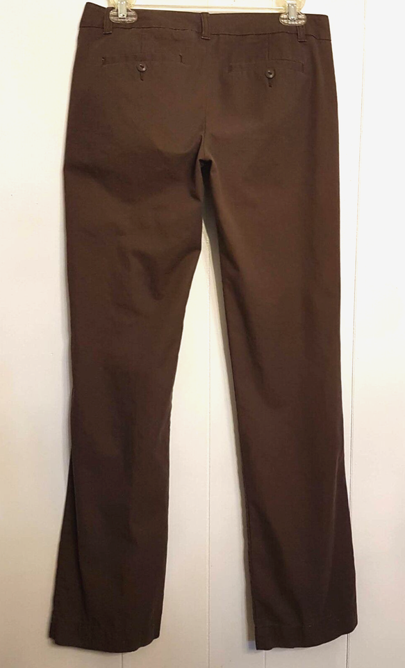 Gap Brown Casual Pants size 2 long 100% Cotton Slacks 33 inch inseam | eBay