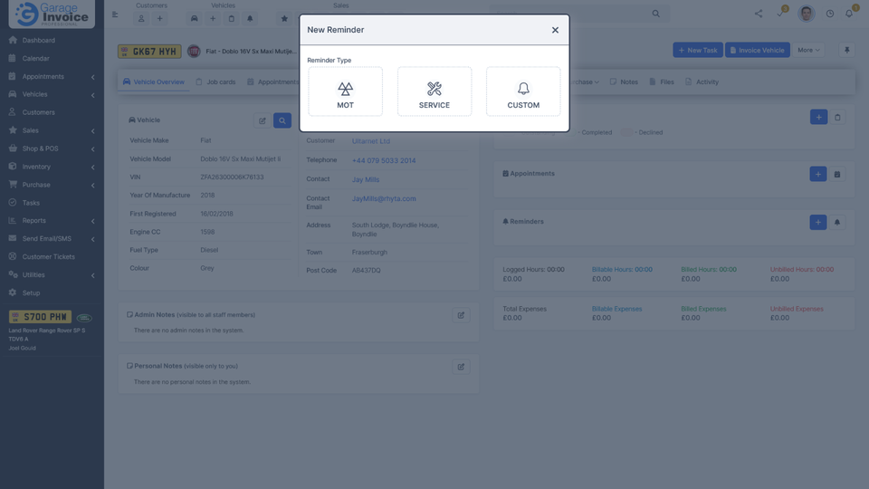 Car Garage & Workshop Management and Invoicing Software with ...