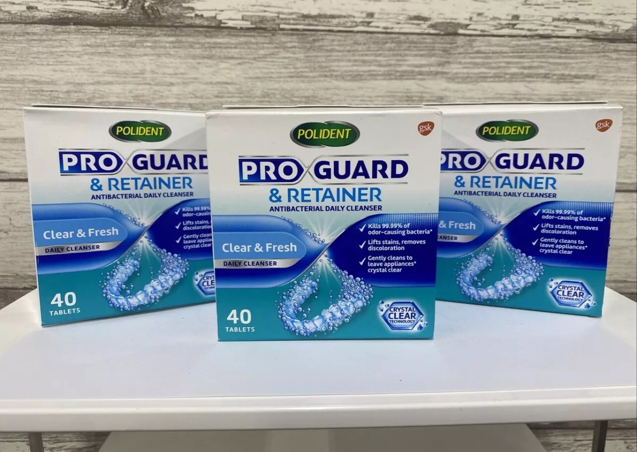 Polident Pro Guard & Retainer Antibacterial Daily Cleanser(Lot Of 3 ...