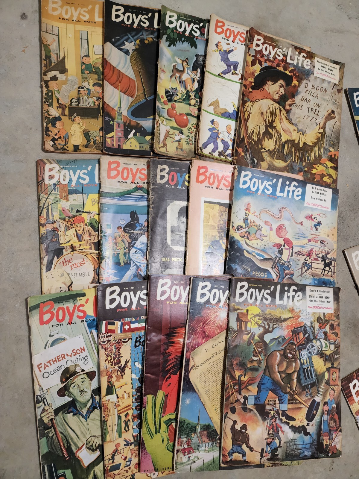 Vintage BOYS' LIFE Magazine 1954 - 1956 Issues Lot Of 27 Boy Scouts of ...