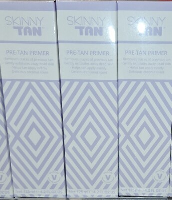 3 X Skinny Tan Pre Tan Primer Removes Traces Of Previous Tan Exfoliates ...
