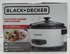 BLACK+DECKER Rice Cooker Food Steamer RC506 6-Cup Cooked/3-Cup Uncooked ...