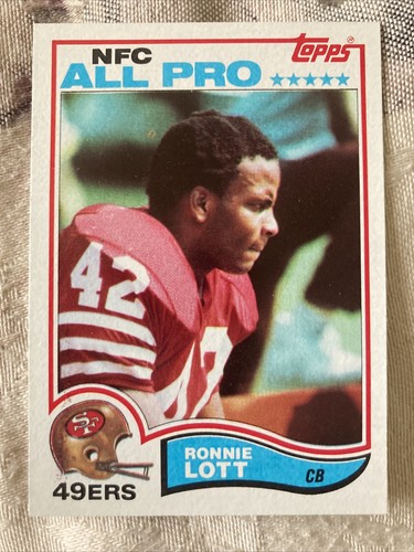 1982 Topps #486 Ronnie Lott San Francisco 49ers Rookie Football Card NM ...