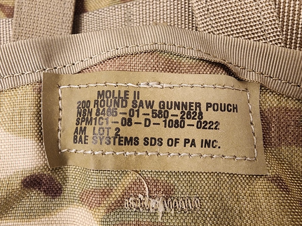 NEW - 4 Piece Complete Saw Gunners Kit USGI Military MOLLE OCP Multicam ...