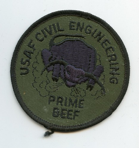 Vintage USAF Civil Engineering Prime Beef United States Air Force Patch ...