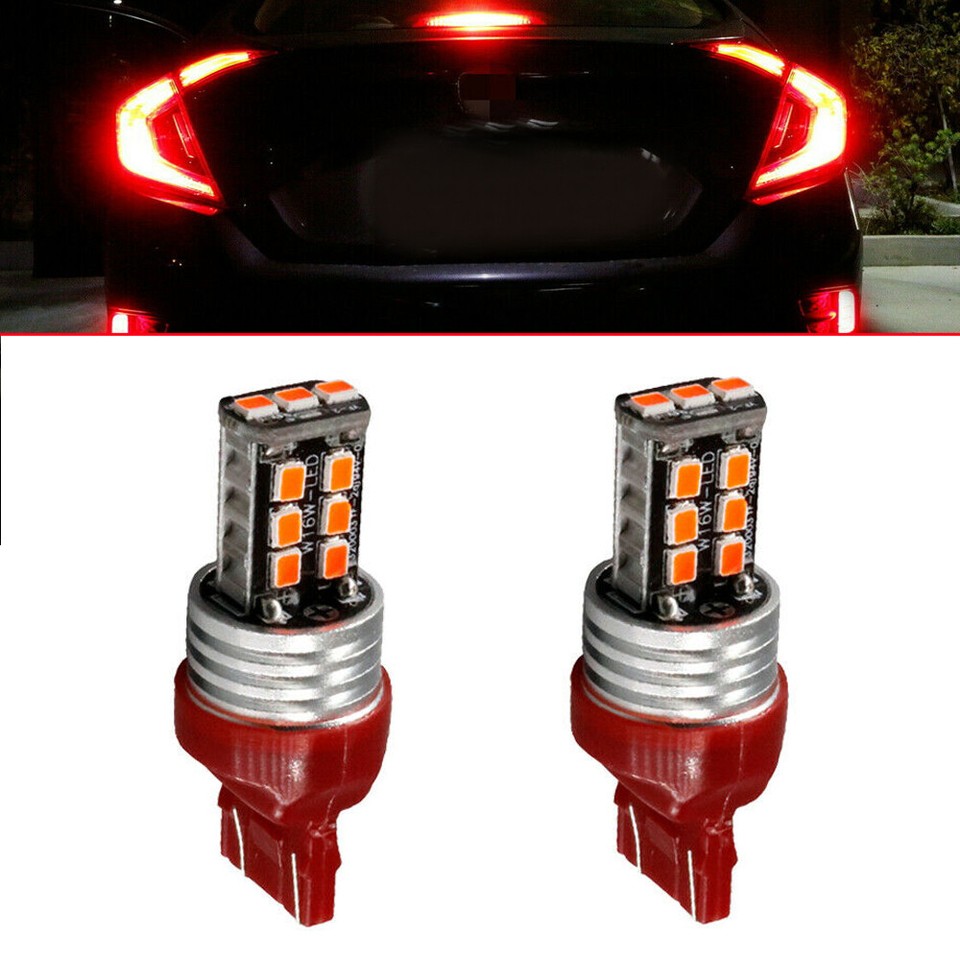 2pcs Car T20 7443 15 Led Dual Filament Brake Stop Tail Light Lamp Bulbs ...