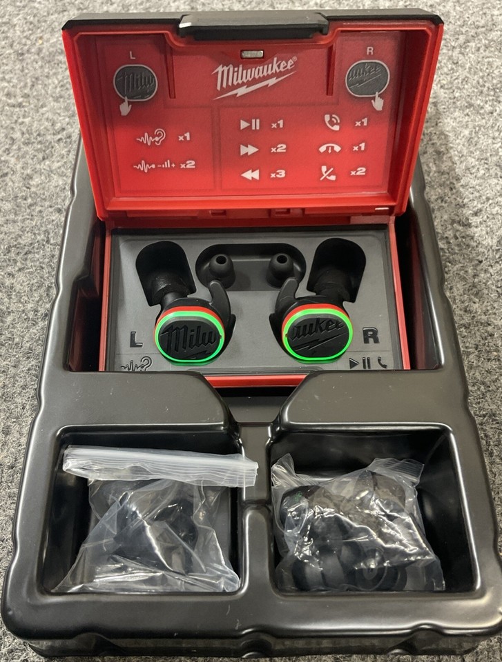 Milwaukee 2191-21 Red Lithium USB Bluetooth Jobsite Ear Buds(Used) | eBay