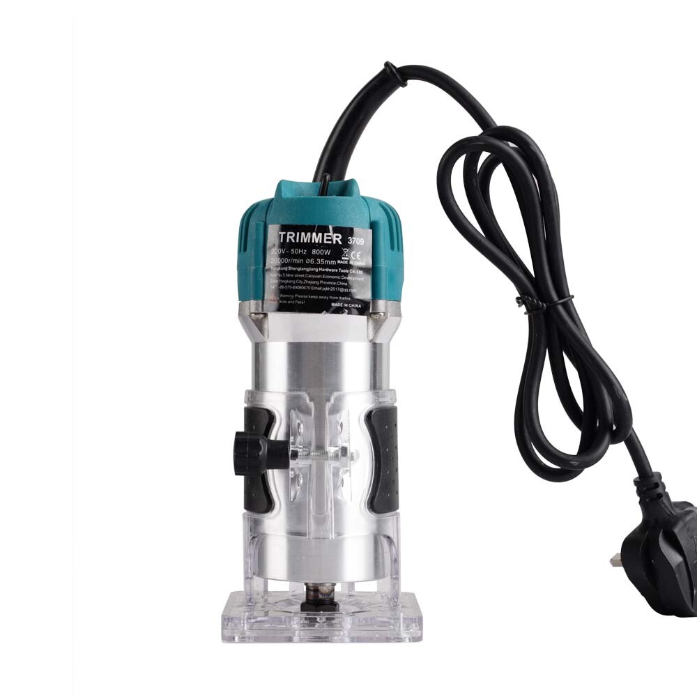 800W 1/4" Electric Hand Trimmer Palm Router Woodworking Laminate Wood ...