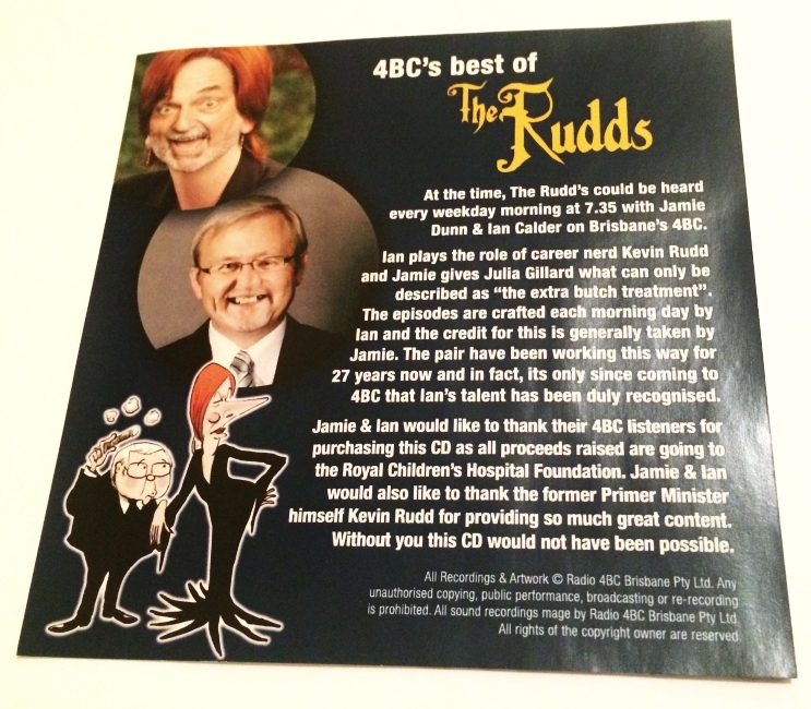 THE RUDDS 4BC Best Of CD Comedy JAMIE DUNN & IAN CALDER kevin rudd ...