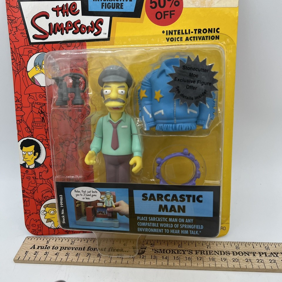 The Simpsons Interactive Figures Plow King Barney & Sarcastic Man ...