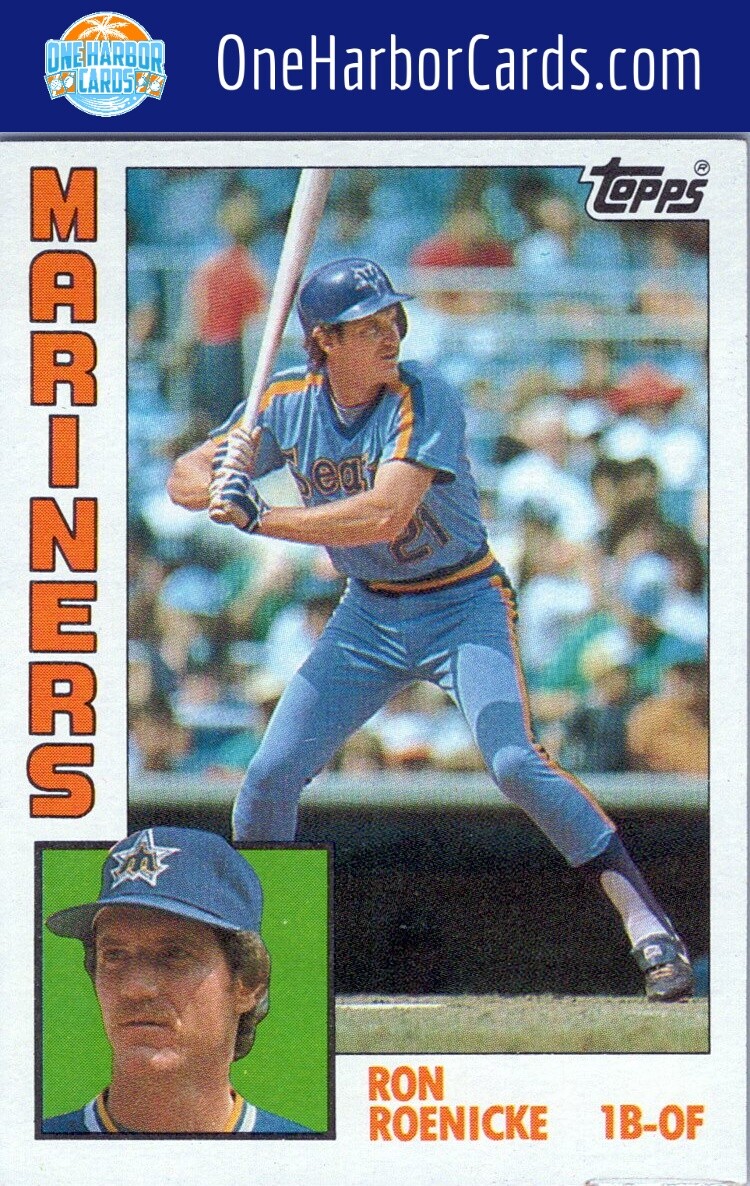 1984 Topps Seattle Mariners Baseball Card #647 Ron Roenicke | eBay