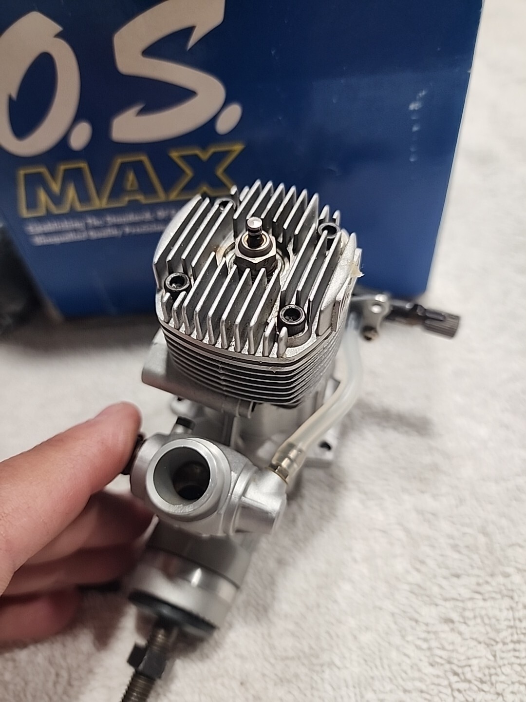 OS Max 46 AX Nitro RC Airplane Engine with 873 Muffler CLEAN UNTESTED ...