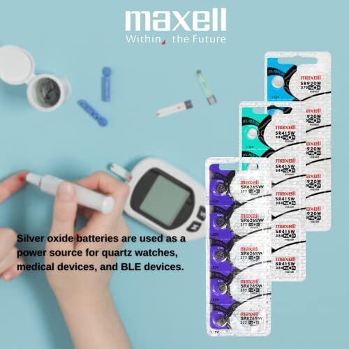 2 x MAXELL SR626SW 377 1.55v Silver Oxide Button Cell Watch Battery ...