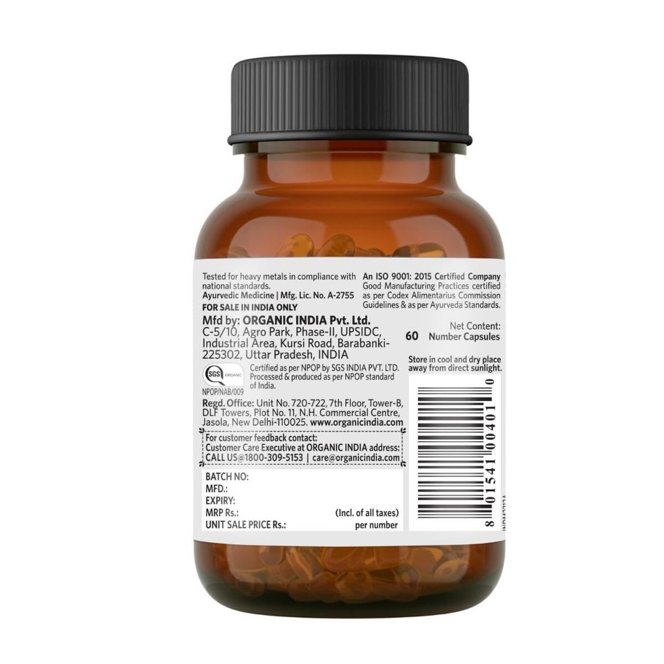 ORGANIC INDIA Bowelcare Capsules - Constipation & IBS 60 Capsule | eBay