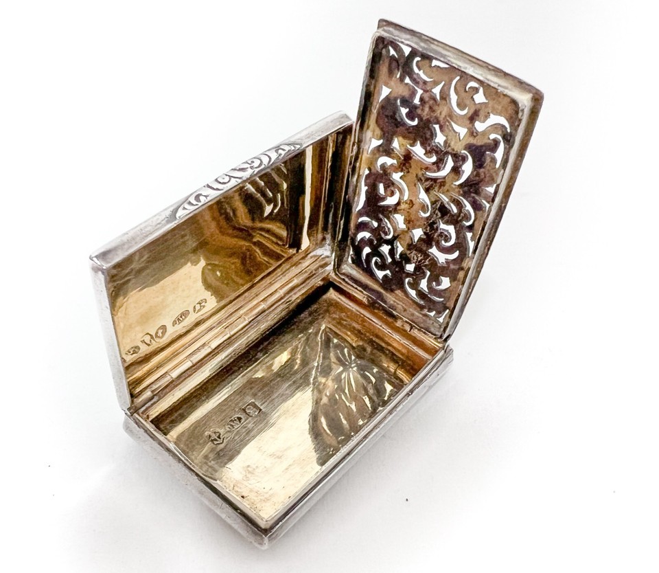 Victorian Sterling Silver Vinaigrette Box Joseph Willmore Birmingham ...