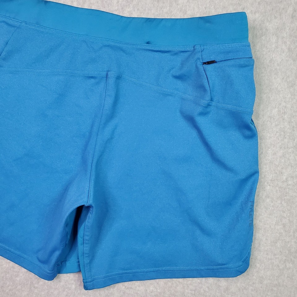 Hylete Shorts Men's Large Quad Cut Blue Drawstring Athletic Zip ...