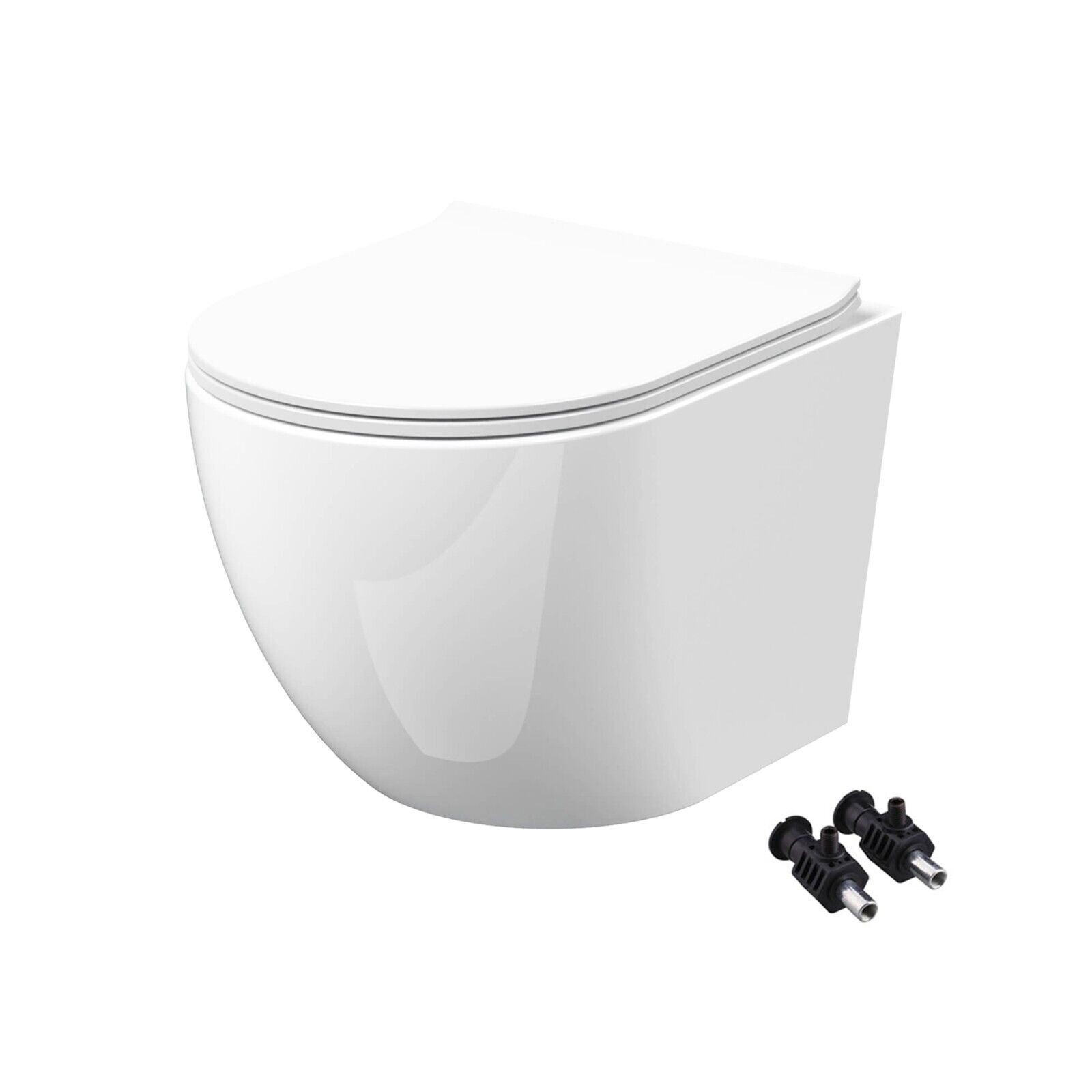 Rimless Wall Hung Toilet Pan, Seat & GROHE 1.13m Concealed Cistern ...