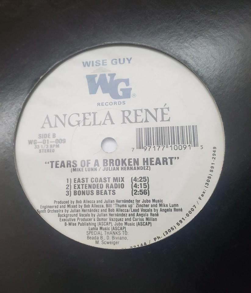 RARE ANGELA RENE / TEARS OF A BROKEN HEART 12" FREESTYLE | eBay