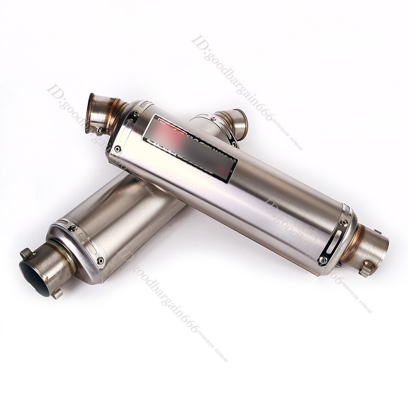 Triangle 38-51mm Exhaust Pipe Motorcycle Stainless Steel Muffler 440mm ...