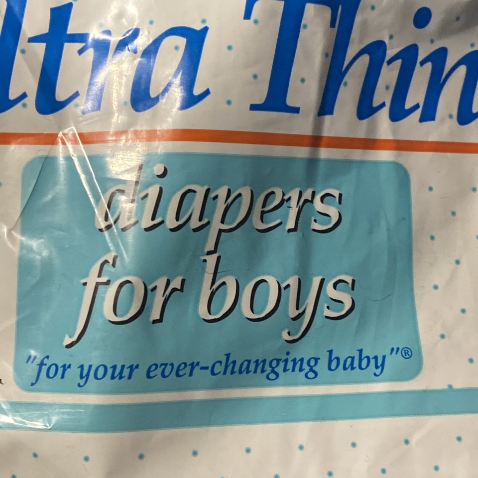 VINTAGE 90s Plastic Diapers Lot Of 6 w CVS Package Muppet Babies Ultra ...