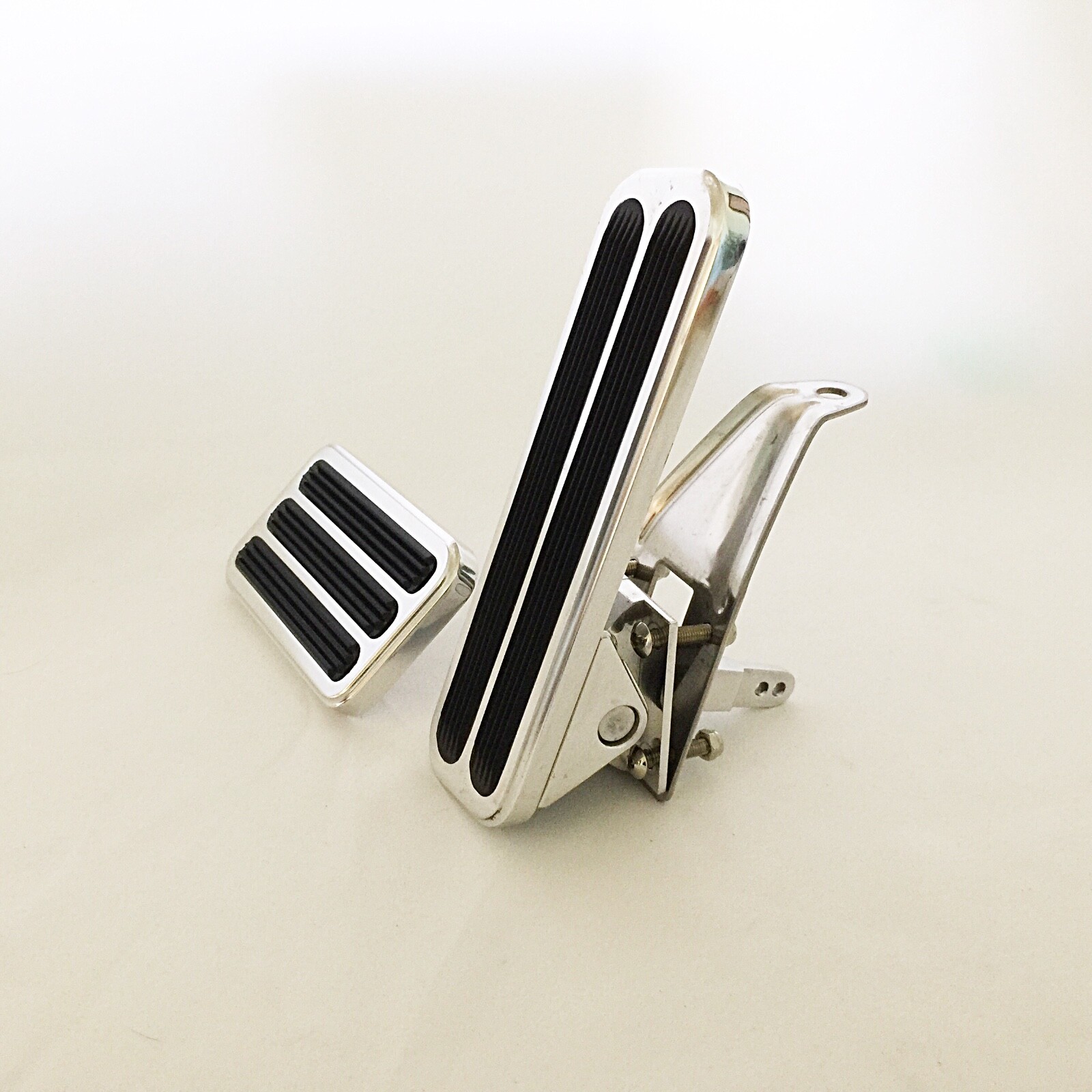 Custom Hinged 'Floor' Gas Pedal and Brake Pedal Pad Combo - Polished ...