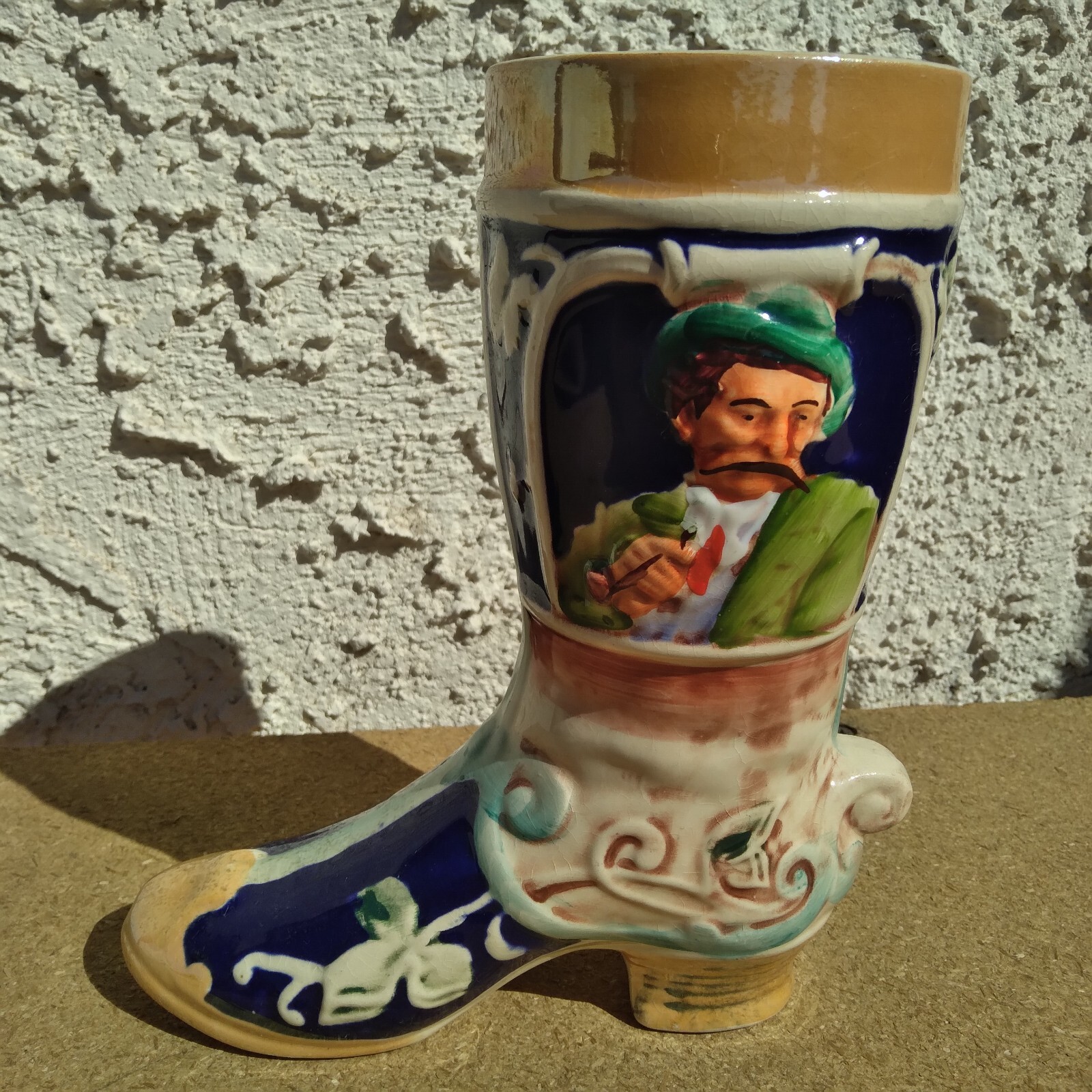 Vtg Oktoberfest German Beer Boot Stein Ceramic Hand Painted Germany | eBay