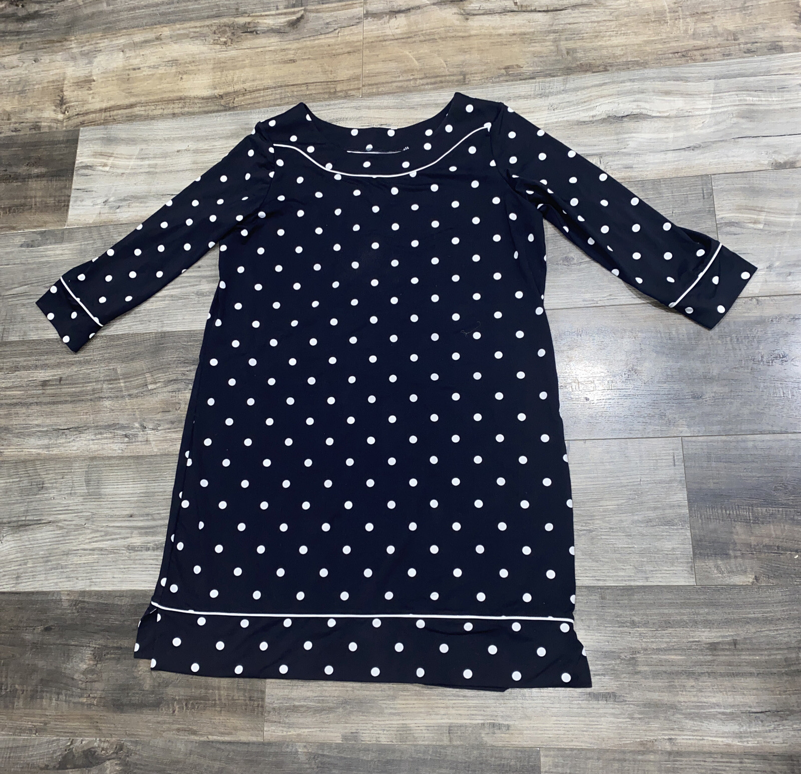 Lands End Black White Polka Dot Rash Guard Dress Wome… - Gem