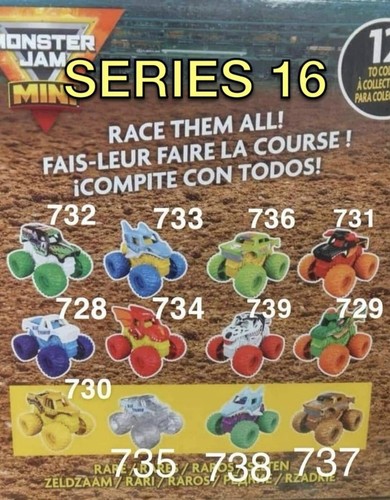 Monster Jam MINI Trucks Series 16 NEW 2024 Complete Set of 12 - 1:87 ...