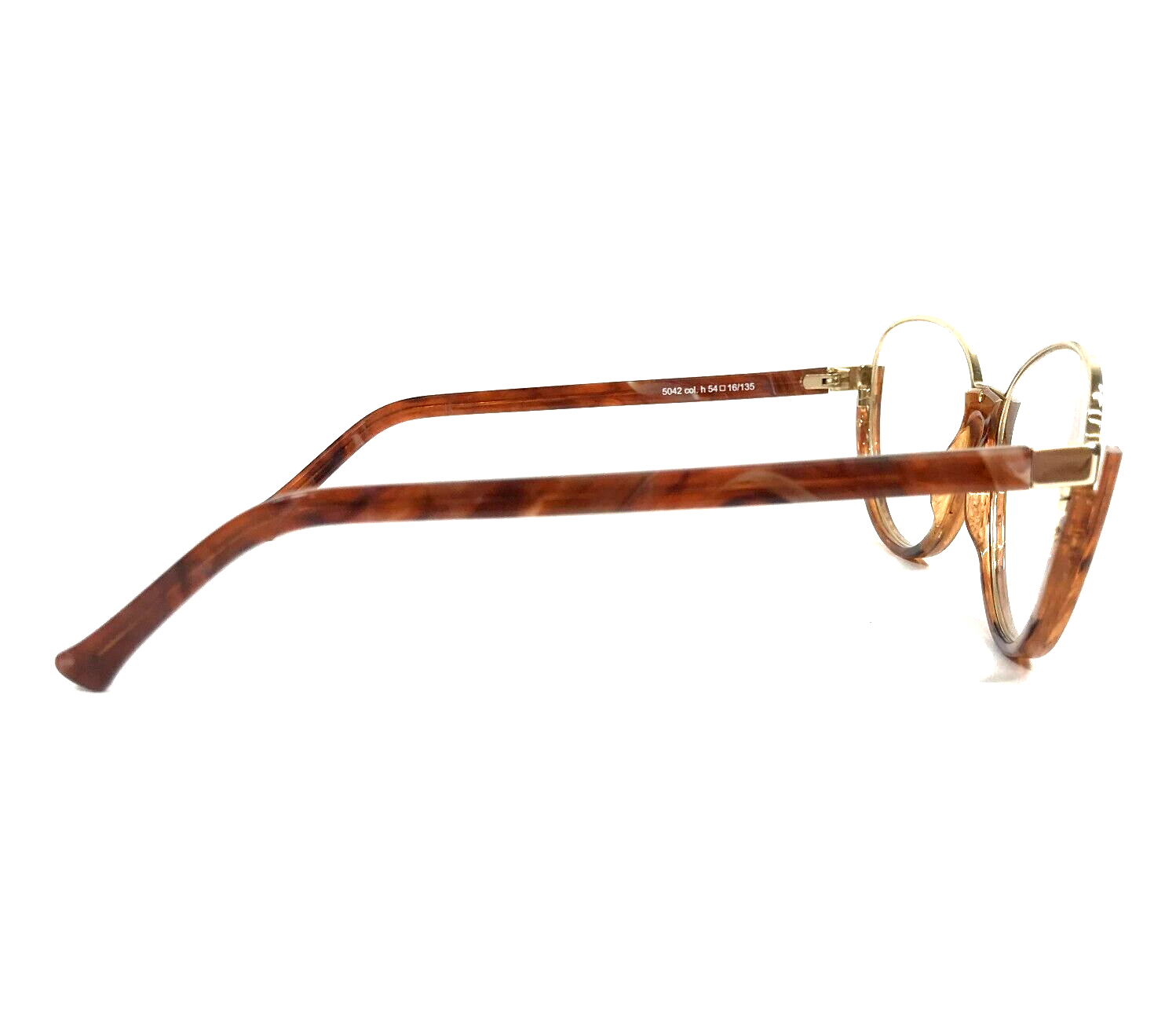 Andy Wolf Eyeglasses Frames 5042 col. h Brown Gold Cat Eye Full Rim 54 ...