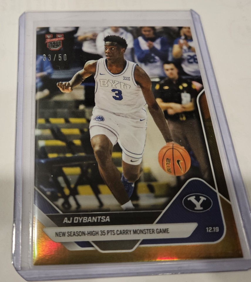 2025-26 Bowman U Now AJ Dybantsa #35 Season High 35 Points Gold Foil ...