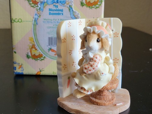 Enesco My Blushing Bunnies "Waiting For A Blessing" Figurine | eBay