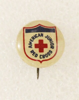 Red Cross: Junior Red Cross WWII shield on button (lapel pin) | eBay