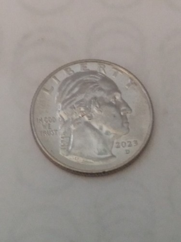 2023 D Washington Quarter Error on nose of George and Bubbles on neck ...