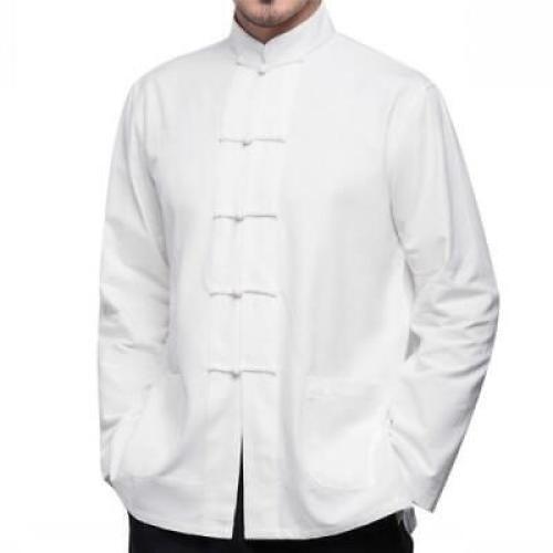 Men's Chinese Traditional Kung Fu Coat Tang Suit Tai Chi Uniform Jacket ...