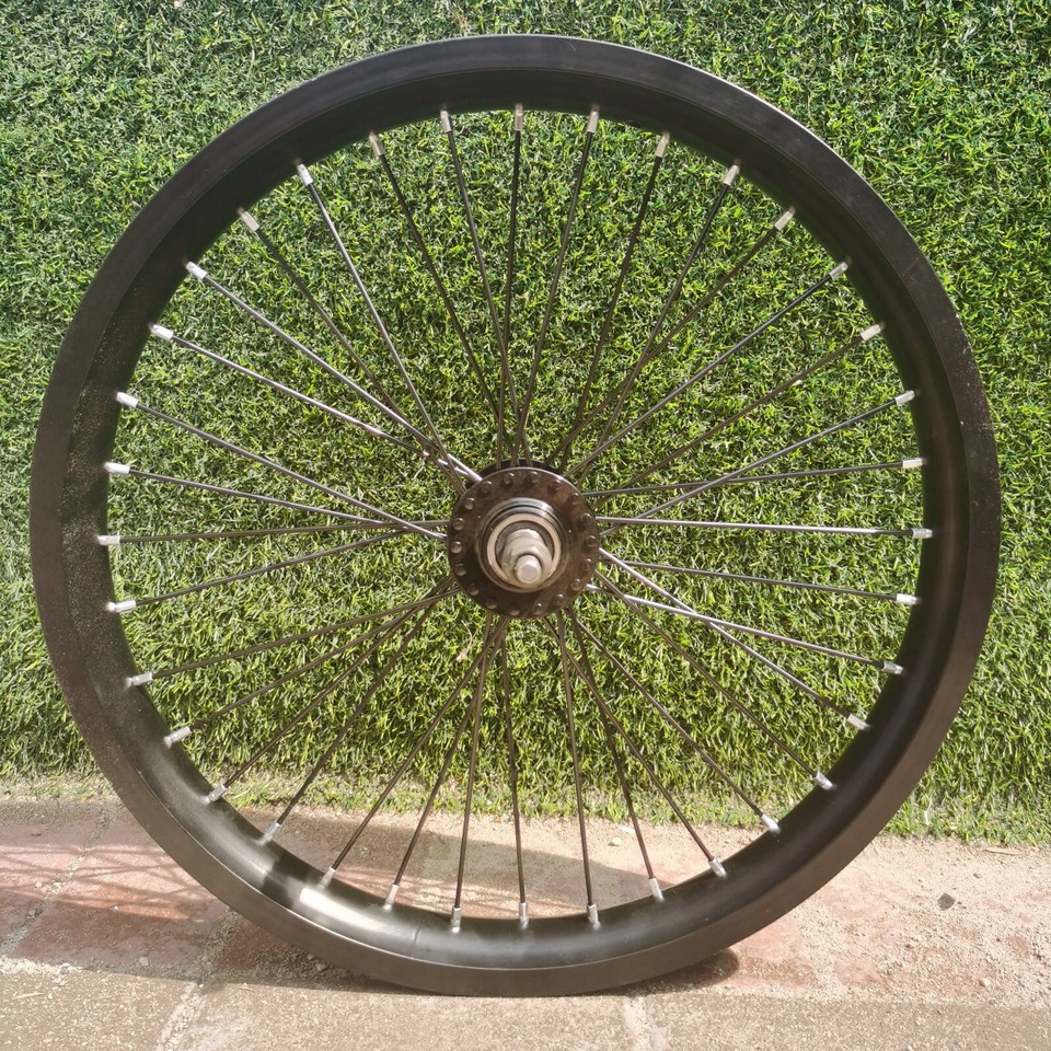 20 in Spoke Bike Wheel Set Front & Rear Rim 12G, Heavy Duty Double Wall ...