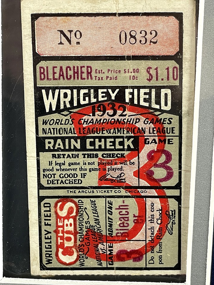 Babe Ruth Autographed Cut Signature Framed with 1932 WS Called Shot ...