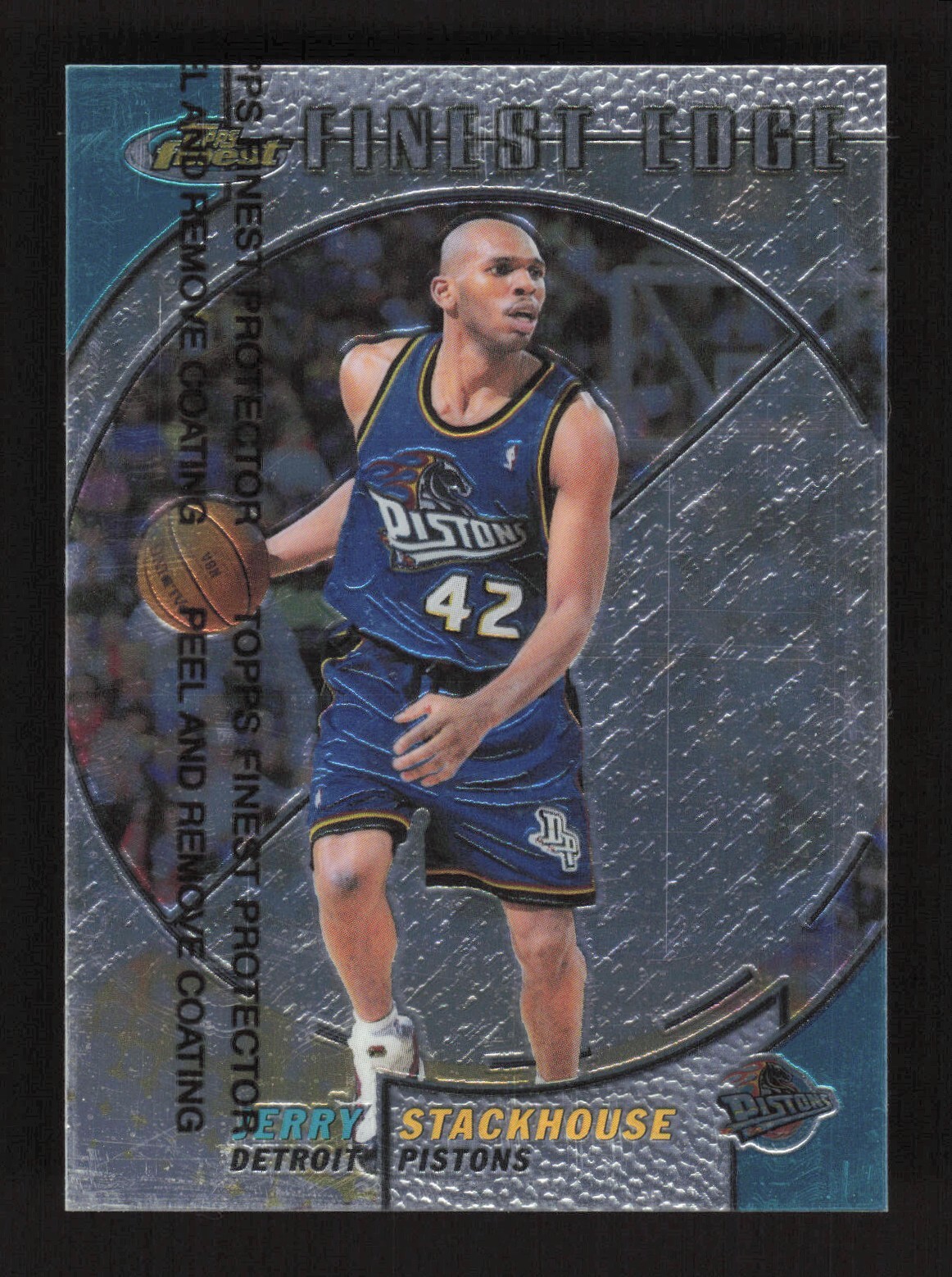 1999-00 Topps Finest Edge with Peel Coating Jerry Stackhouse #249 ...